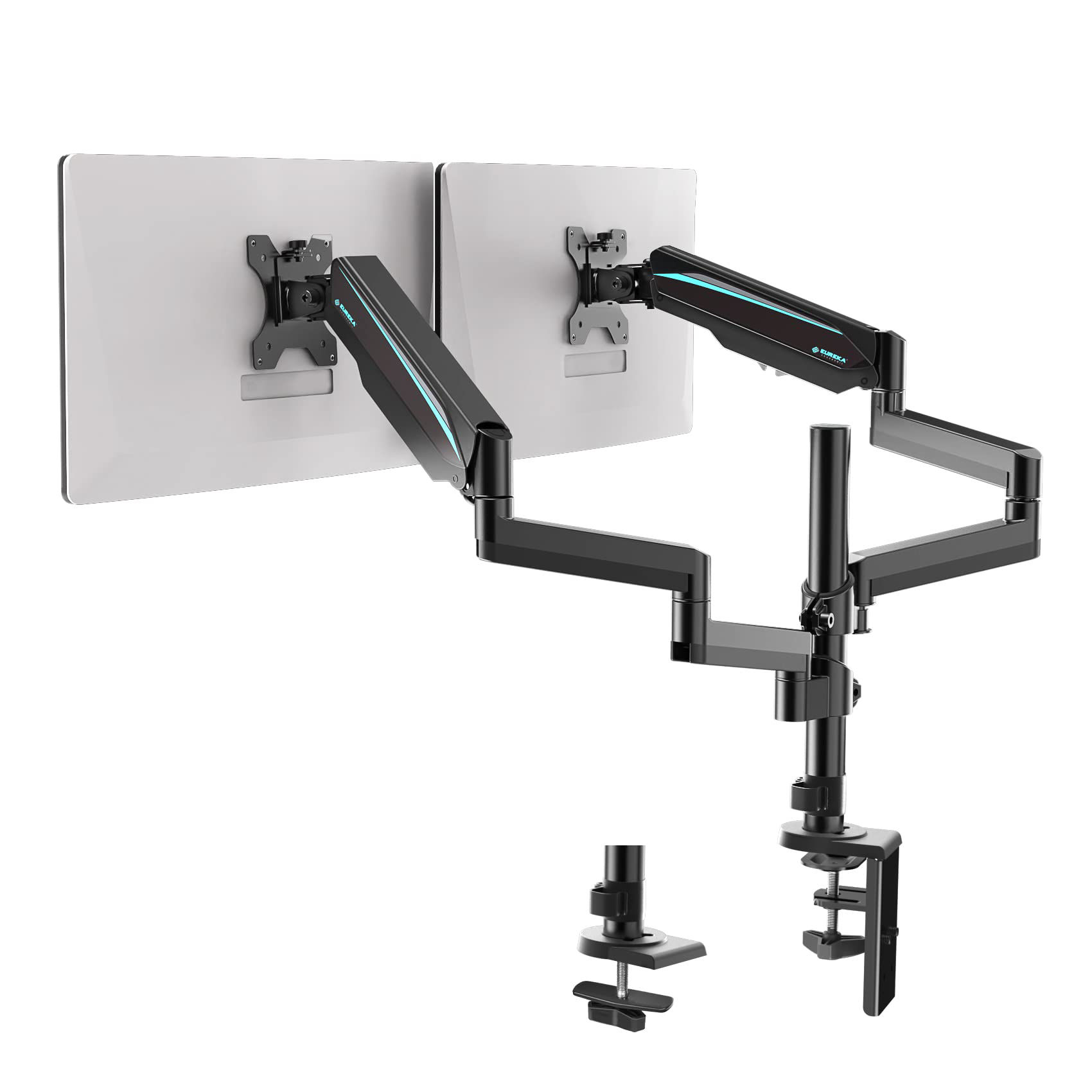GetUSCart- EUREKA ERGONOMIC Dual Monitor Desk Mount, Fully Adjustable ...