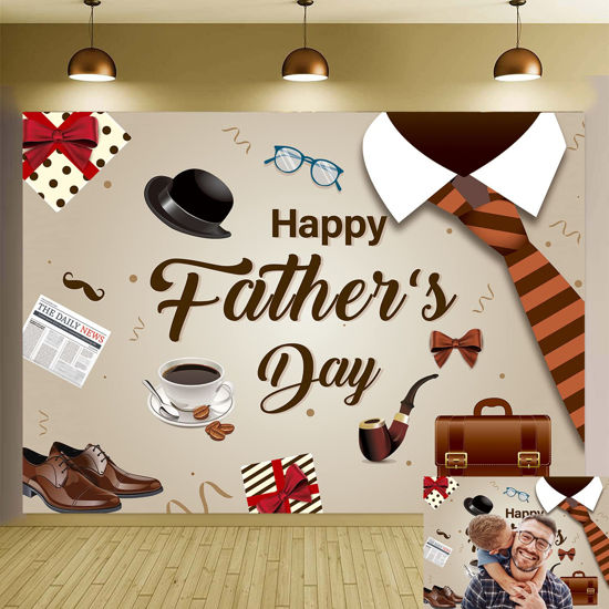 GetUSCart- Happy Father's Day Backdrop I Love Dad Father's Day Party ...