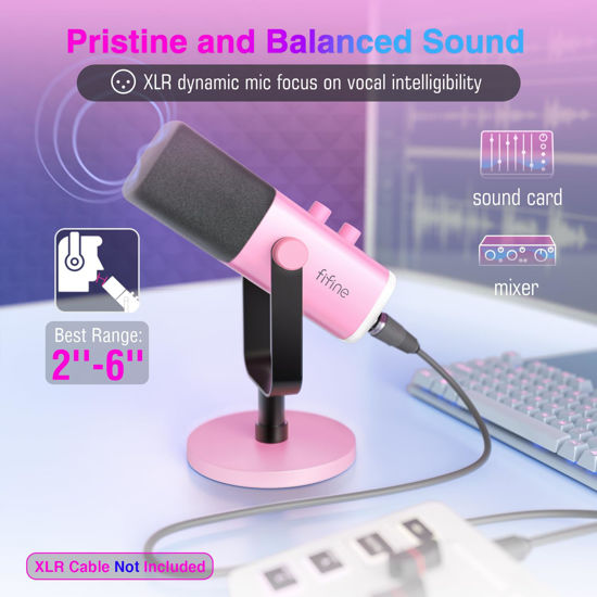 GetUSCart- FIFINE XLR/USB Microphone, Gaming Recording PC Mic with ...