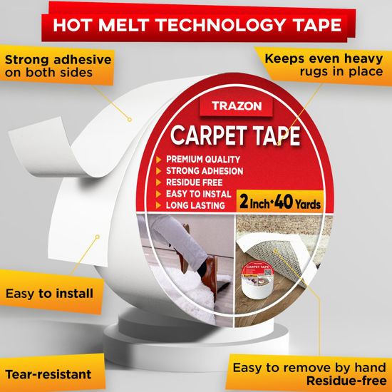 GetUSCart- Carpet Binding Tape Double Sided - 2 In / 120 Ft (40 Yards ...
