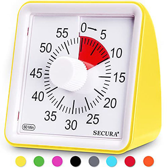 GetUSCart- Secura 60-Minute Visual Timer, Classroom Countdown Clock ...