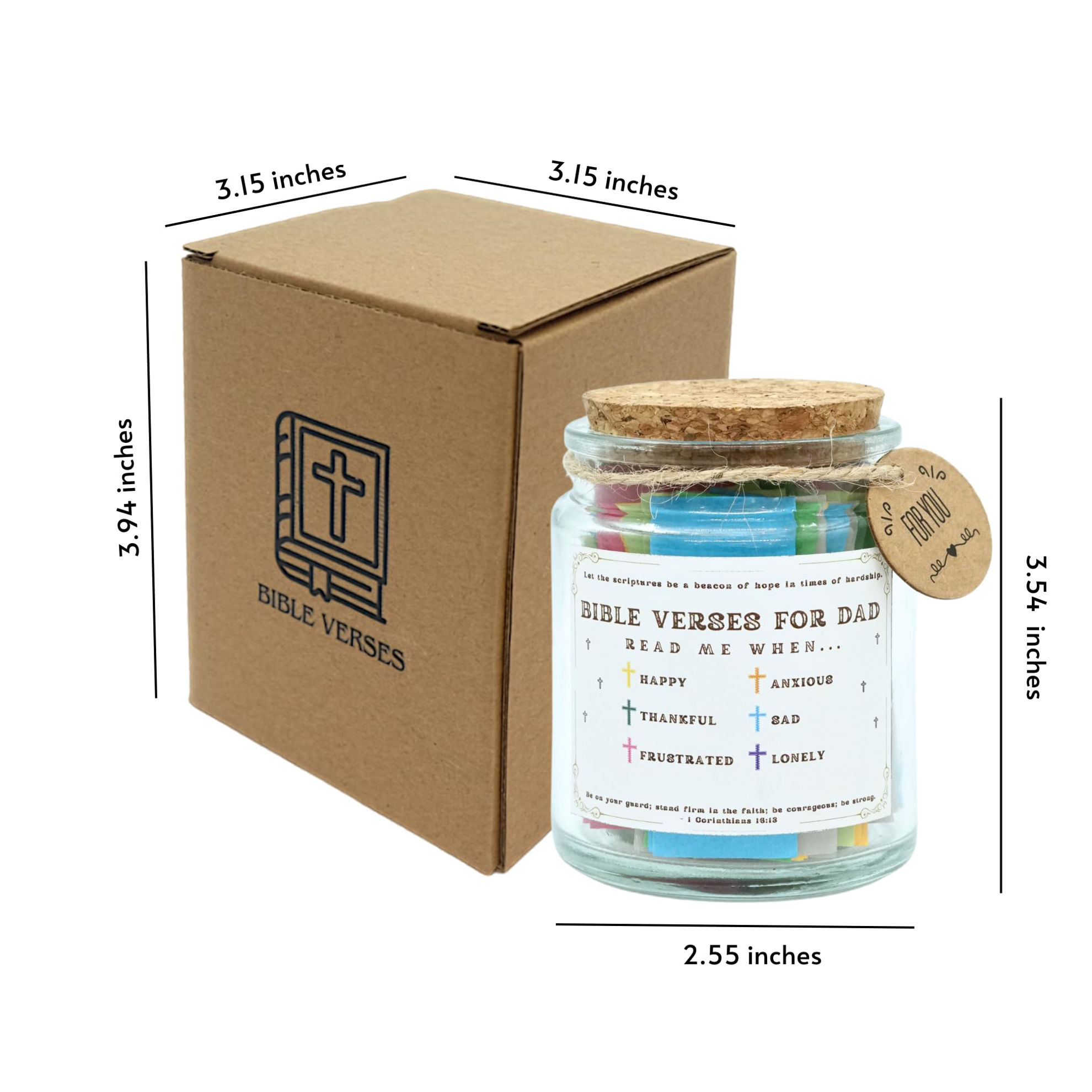 GetUSCart- Bible Jar for Dad, Read Me When Bible Verses Jar,Christian ...