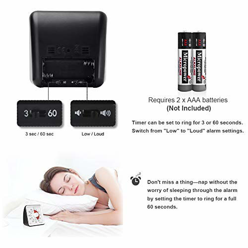 GetUSCart- Secura 60-Minute Visual Timer, Classroom Countdown Clock, Silent Timer for Kids and ...