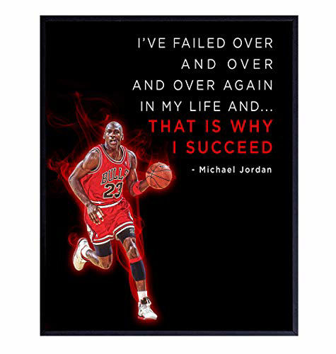 GetUSCart- Michael Jordan Success Quote, Motivational Wall Decor for ...