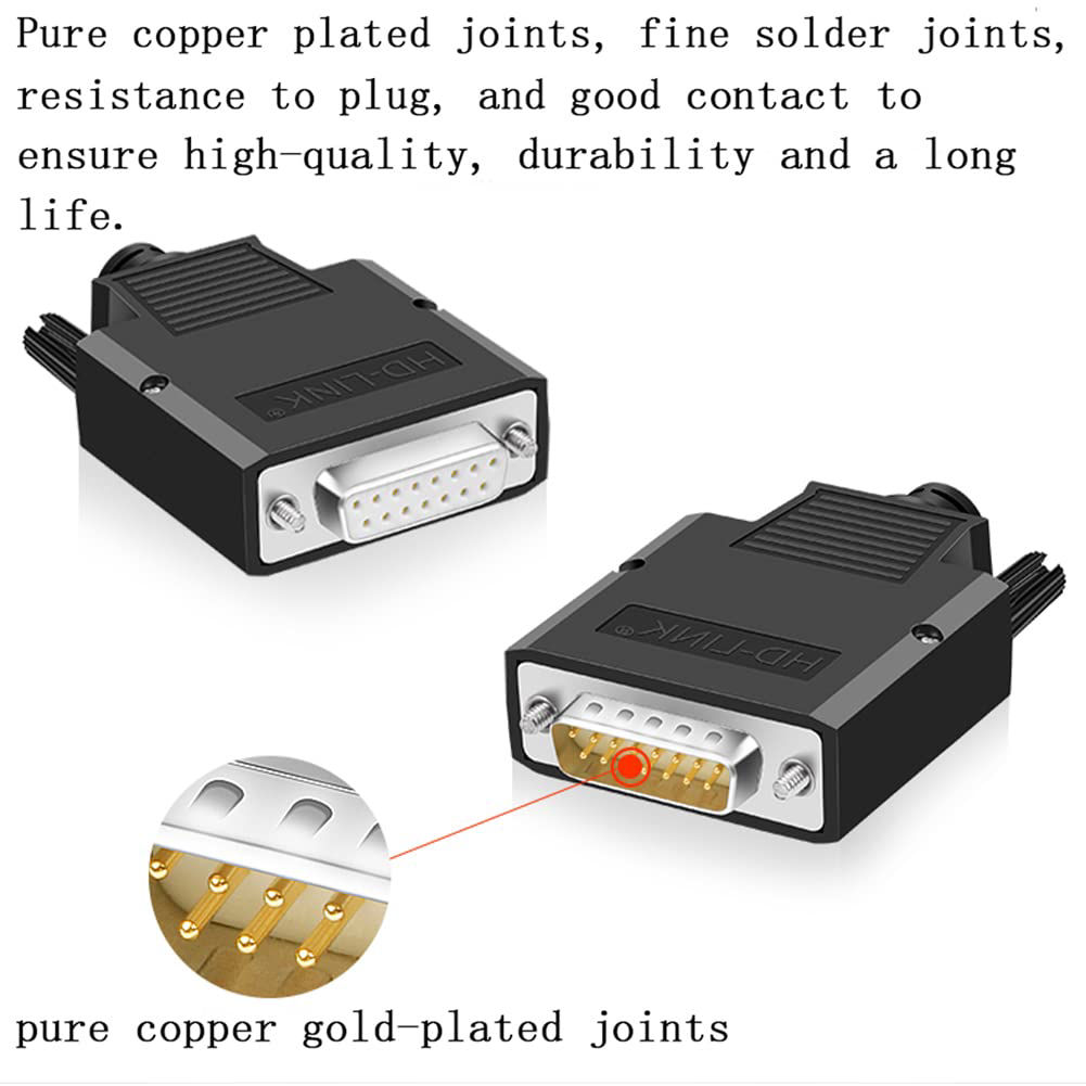 GetUSCart- ANMBEST 10PCS DB15 Solderless Connector, RS232 D-SUB Serial ...