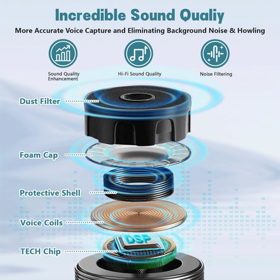 GetUSCart- DFTRT Wireless Microphones, UHF Metal Rechargeable Cordless ...