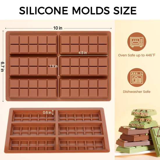 GetUSCart- Fimary Chocolate Bar Mold - Non-Stick Chocolate Molds, Food ...