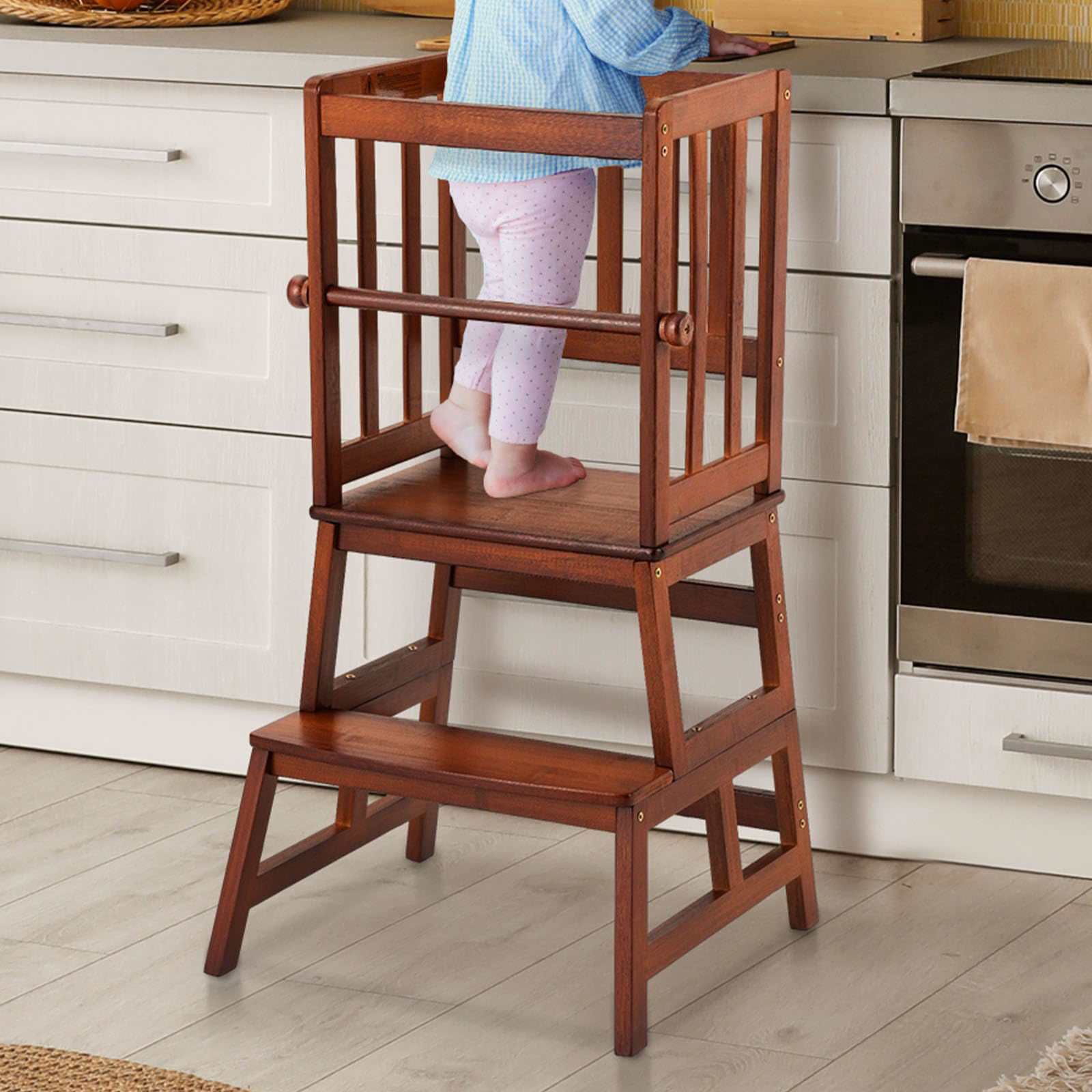 GetUSCart- COSYLAND Kids Kitchen Step Stool, Toddler Standing Tower ...