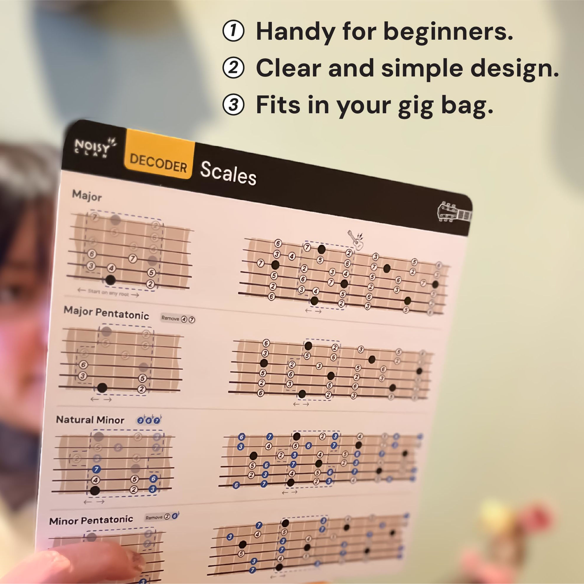 GetUSCart- Noisy Clan Guitar Chords Chart - Learn Chords for Guitar ...