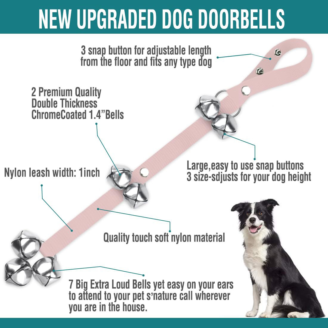GetUSCart- BLUETREE Dog Doorbells Premium Quality Training Potty Great ...