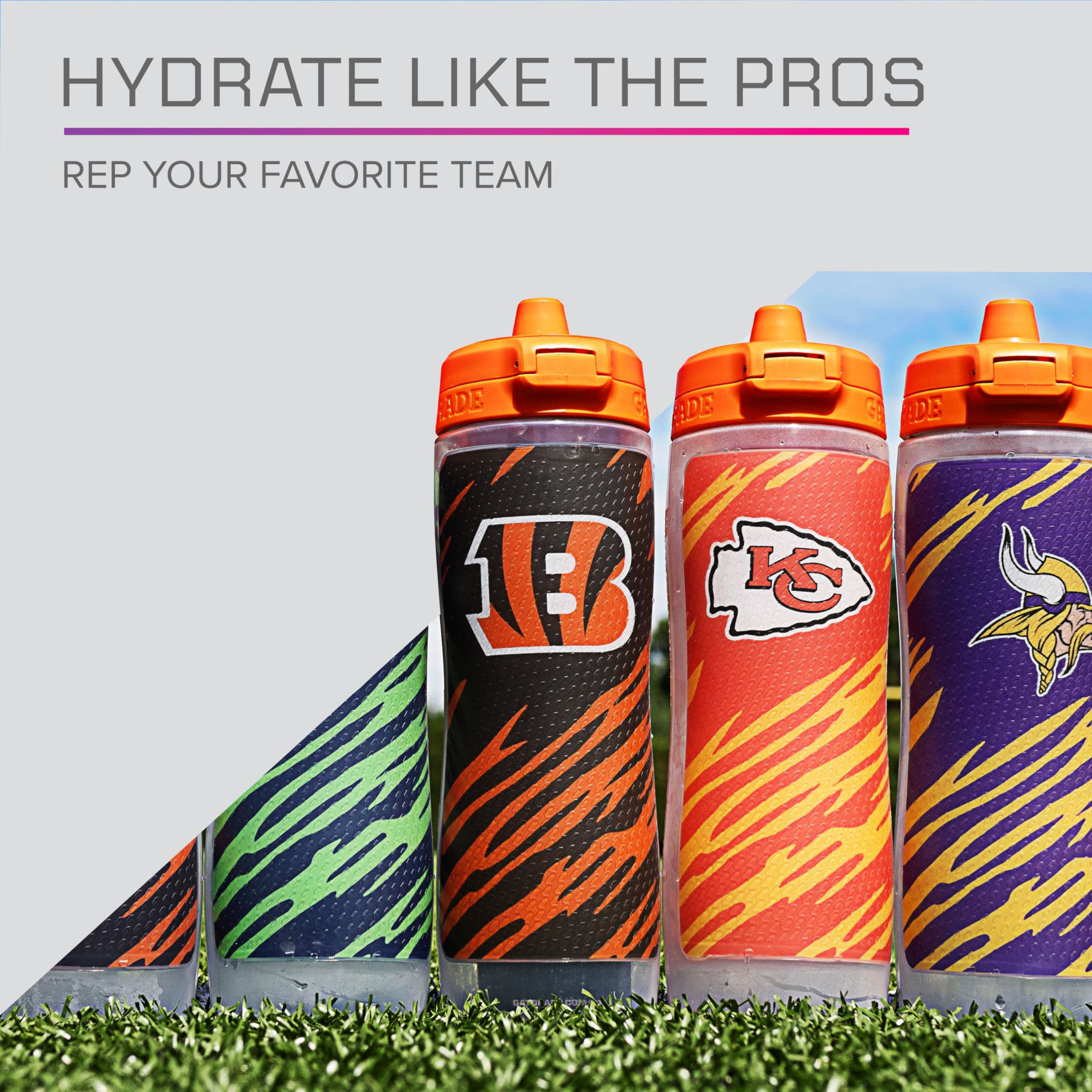 GetUSCart- Gatorade Gx NFL Non-Slip Squeeze Bottles, 30 fl oz, Gx ...