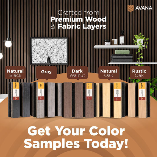 GetUSCart- Avana Acoustic Wall Panels Color Samples Pack - Premium Wood ...