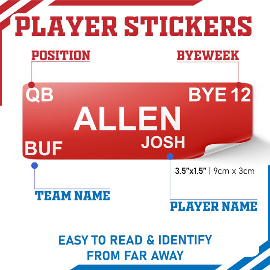 GetUSCart- Extra Large Fantasy Football Draft Board 2024-2025 Kit - 640 ...