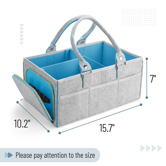 GetUSCart- Mr. Pen- Baby Diaper Caddy Organizer, Blue Inside, Diaper ...