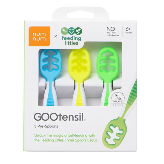 GetUSCart- NumNum Baby Spoons Set, Feeding Littles x Silicone Pre-Spoon ...