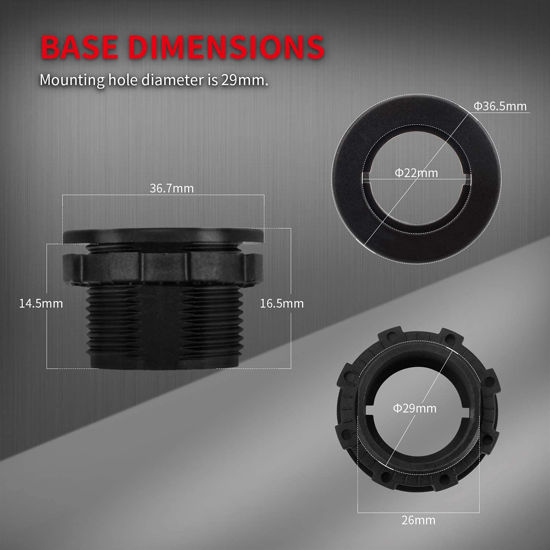 GetUSCart- DaierTek Round Rocker Switch Shell 12V Lighted 3 Pin with ...