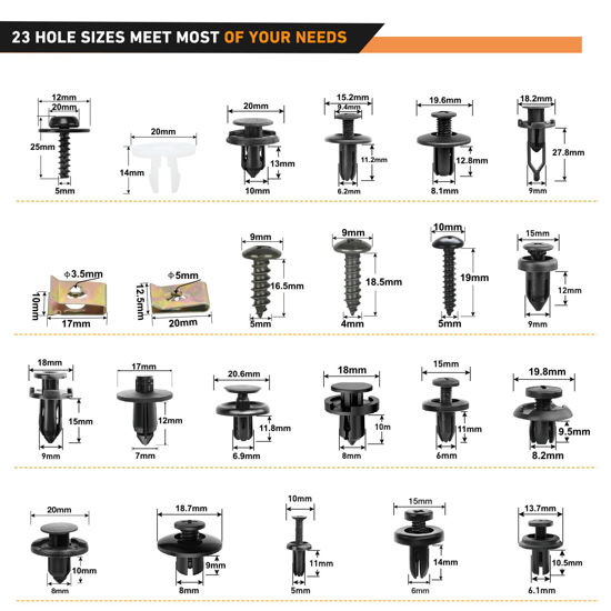 GetUSCart- GOOACC 795Pcs Car Push Retainer Clips & Auto Fasteners ...