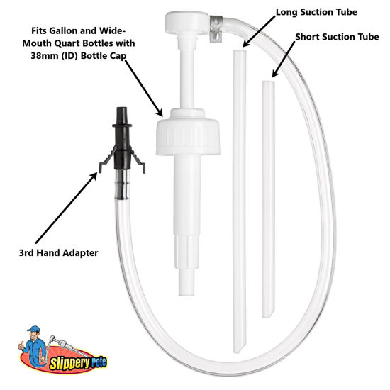 GetUSCart- Slippery Pete - Fluid Pump for Wide-Mouth Quart Bottles - 8cc per Pump Stroke and 3rd ...