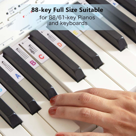 GetUSCart- Removable Piano Keyboard Note Labels, Silicone Piano ...
