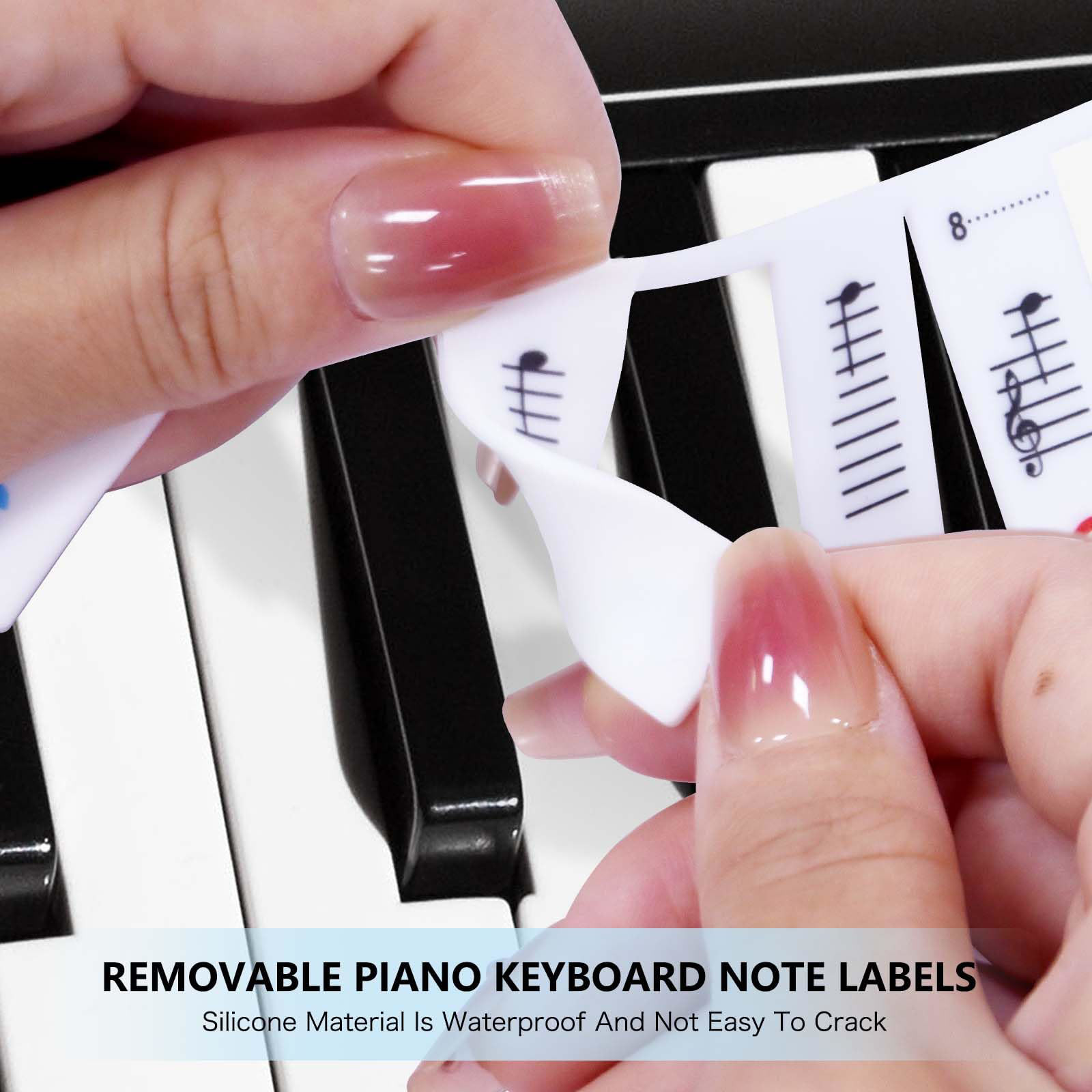 GetUSCart- Removable Piano Keyboard Note Labels, Silicone Piano ...