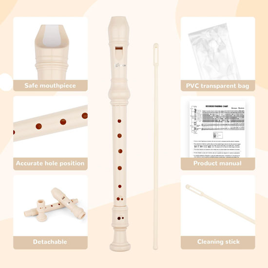 GetUSCart- SWAN Soprano Recorder Instrument for Beginners Kids Student ...