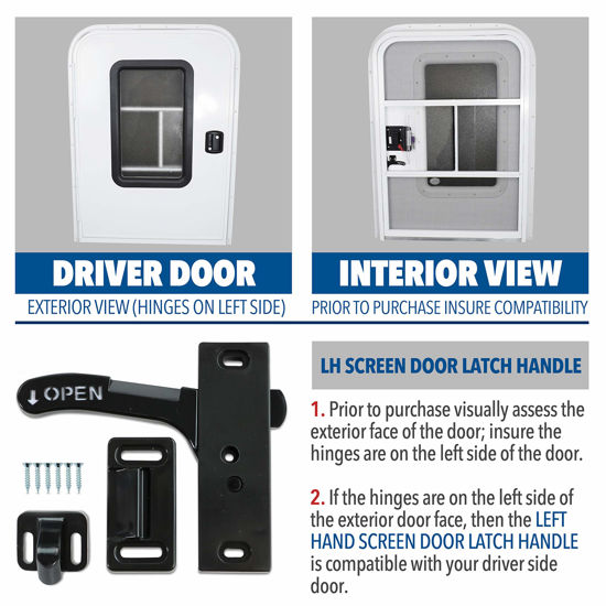 GetUSCart- Leisure Coachworks RV- Screen Door Latch Left Hand Handle ...