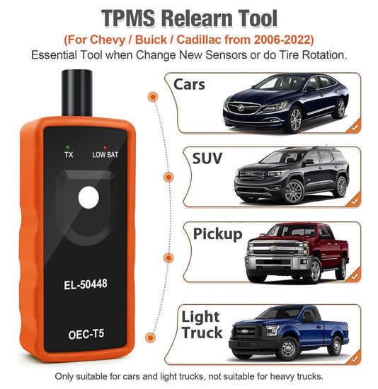 GetUSCart- JDIAG EL-50448 TPMS Relearn Tool for Auto Tire Pressure Monitor System Sensor ...