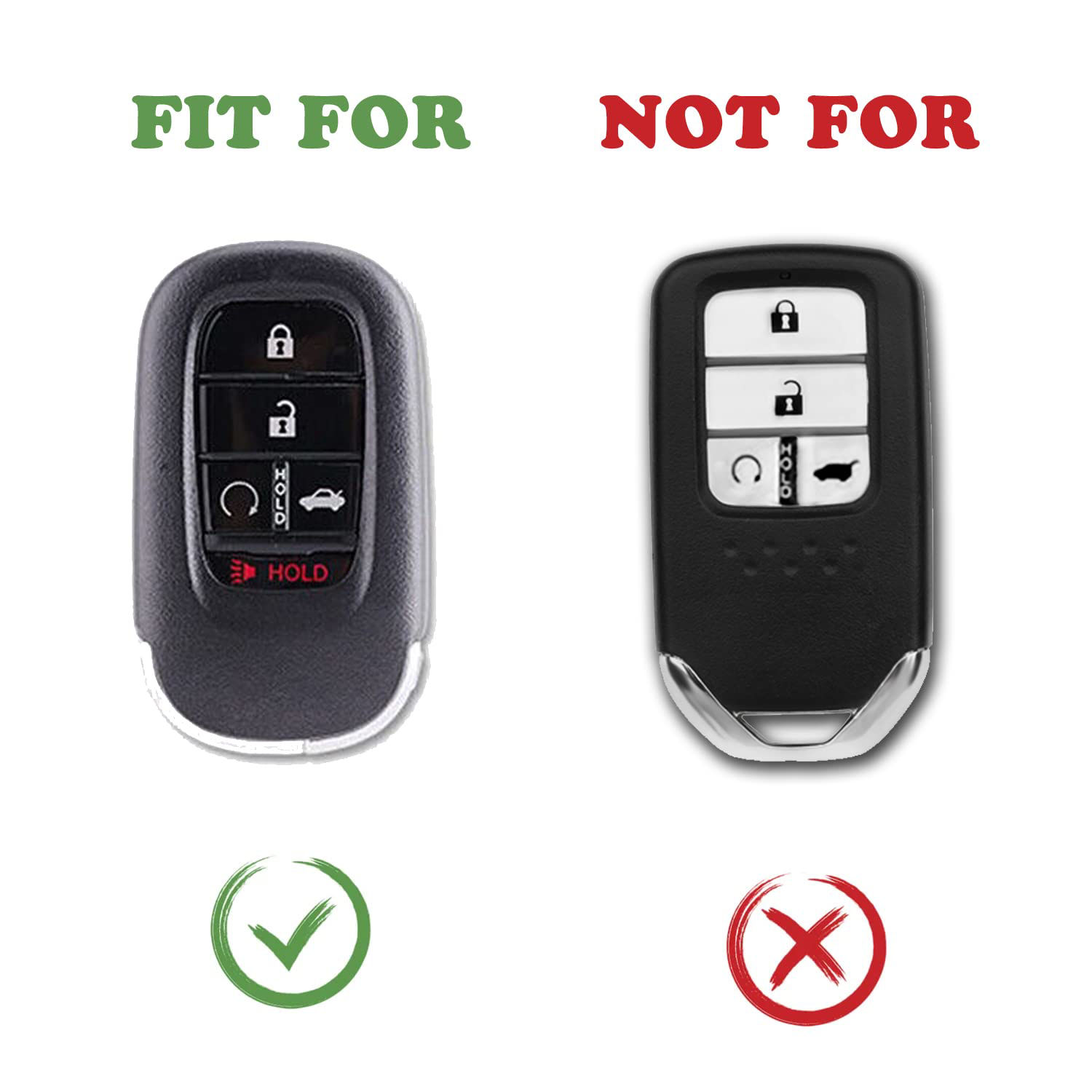 GetUSCart- TANDRIVE Key Fob Cover for (5 Buttons) Honda 2022 2023 2024 2025 Civic Accord HR-V ...