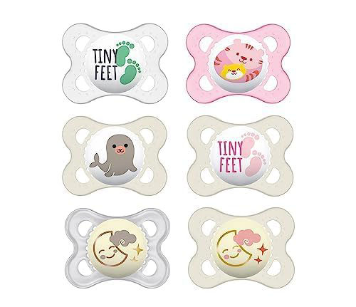 GetUSCart- MAM Variety Pack Baby Glow in The Dark Pacifier, Includes 6 ...