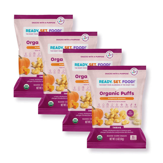GetUSCart- Ready, Set, Food! Organic Puffs - Early Allergen ...