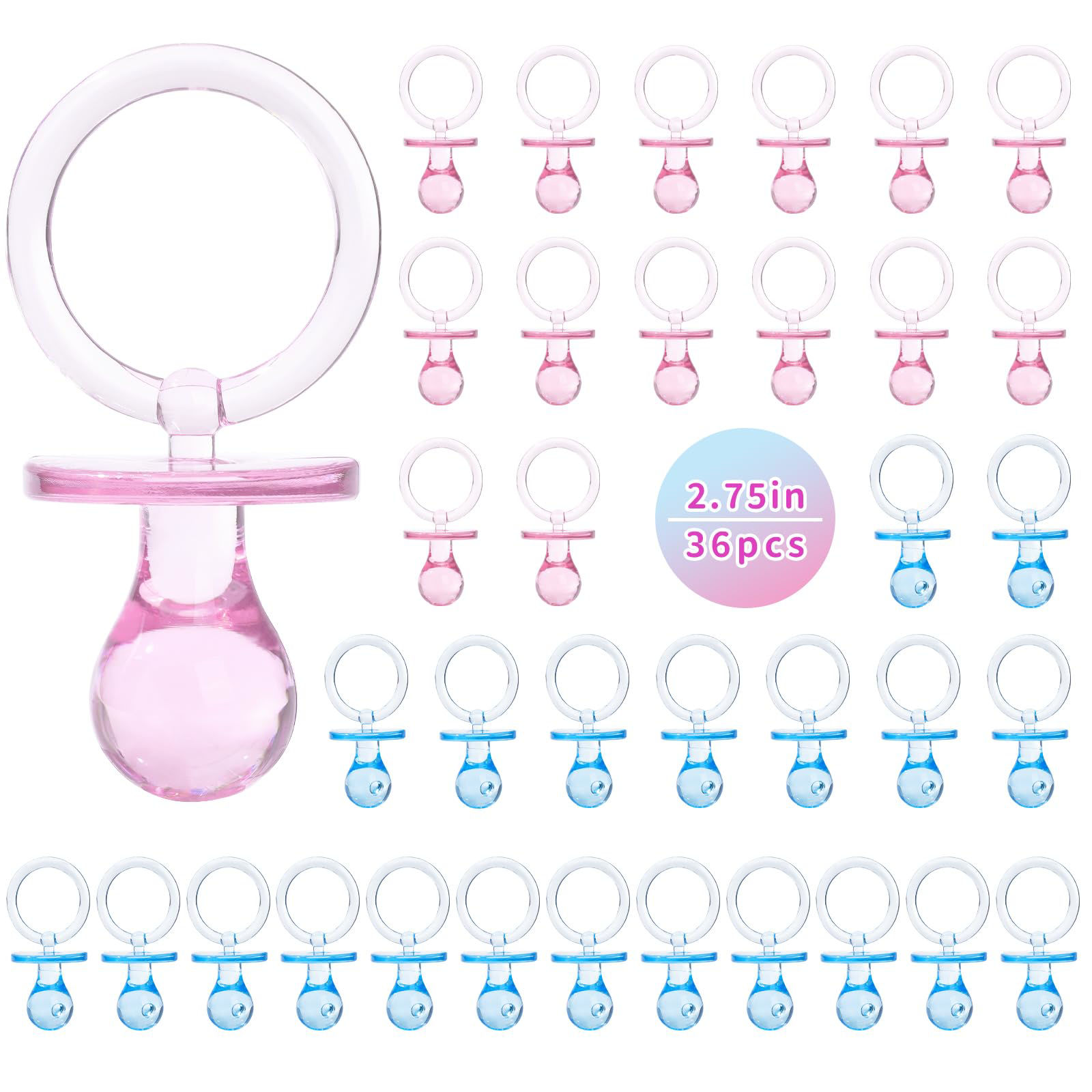 GetUSCart- Pacifiers for Baby Shower Game, 36 Plastic Pacifiers for ...