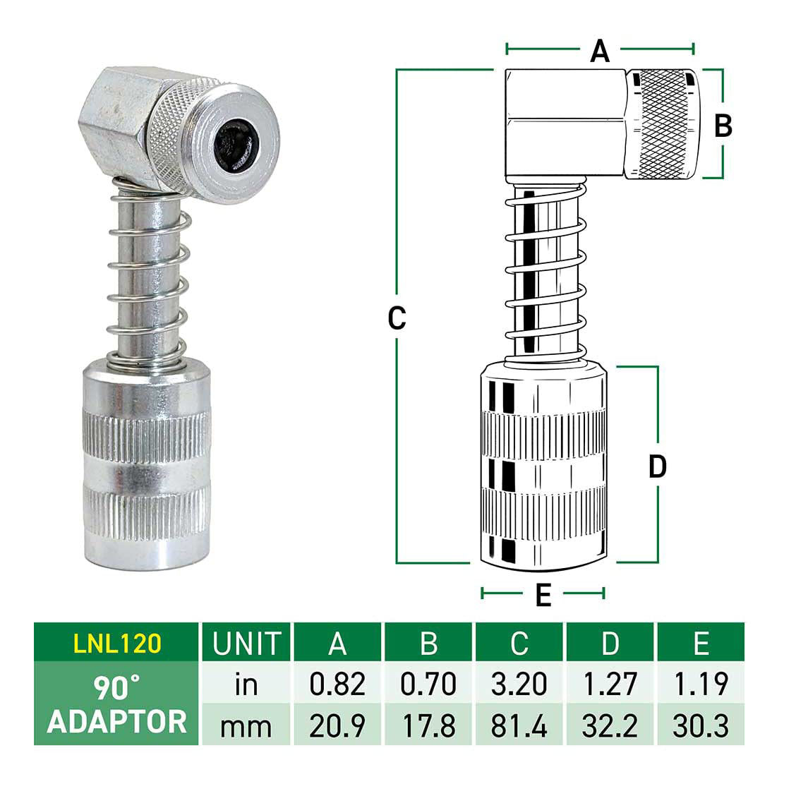GetUSCart- LockNLube 90 Degree Grease Coupler Adapter