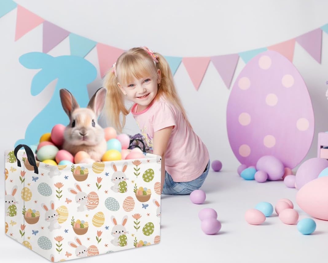 GetUSCart- HIYAGON Rectangular Easter Basket for Kids Easter Basket ...