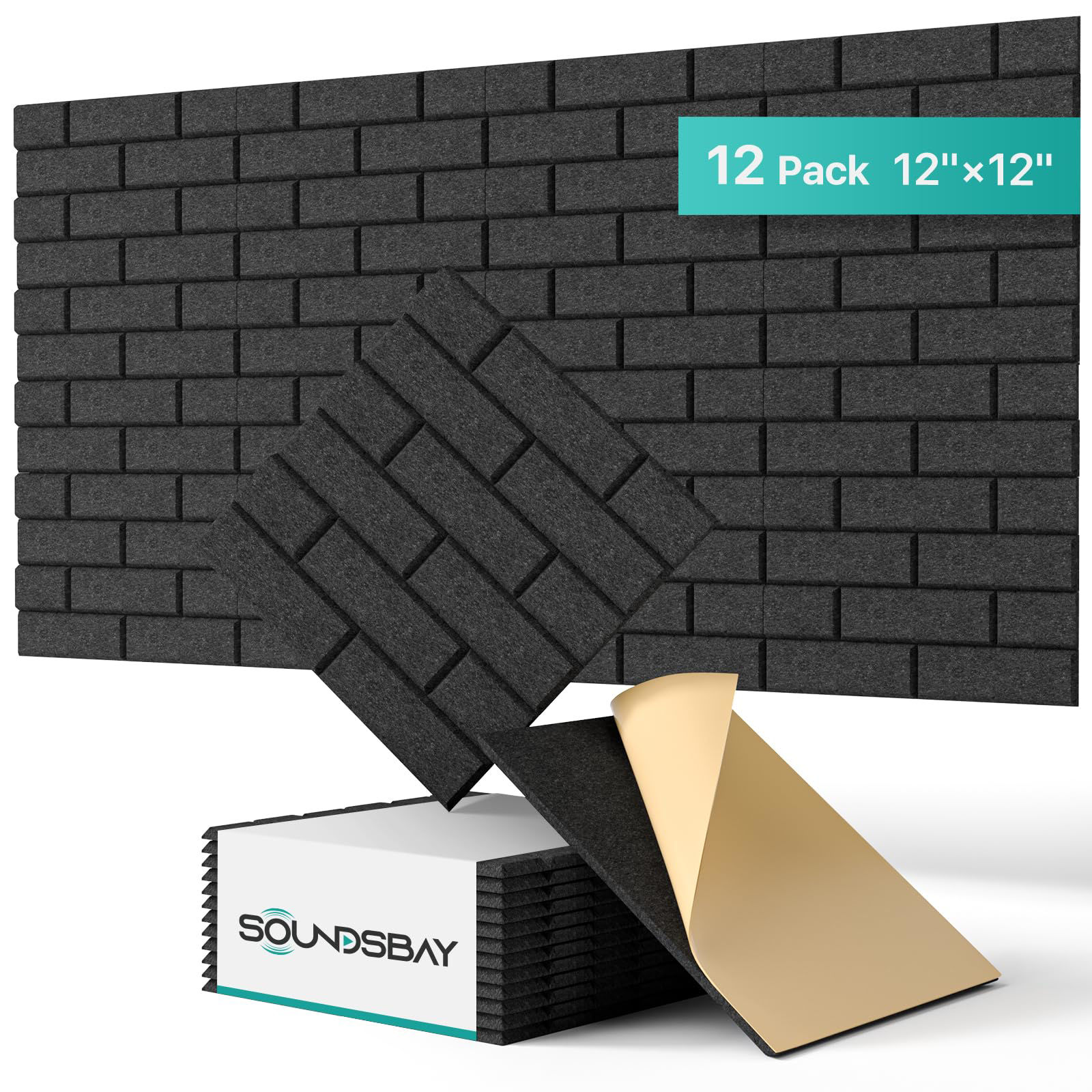 GetUSCart- Soundproof Wall Panels Self-adhesive, Acoustic Panels 12 ...