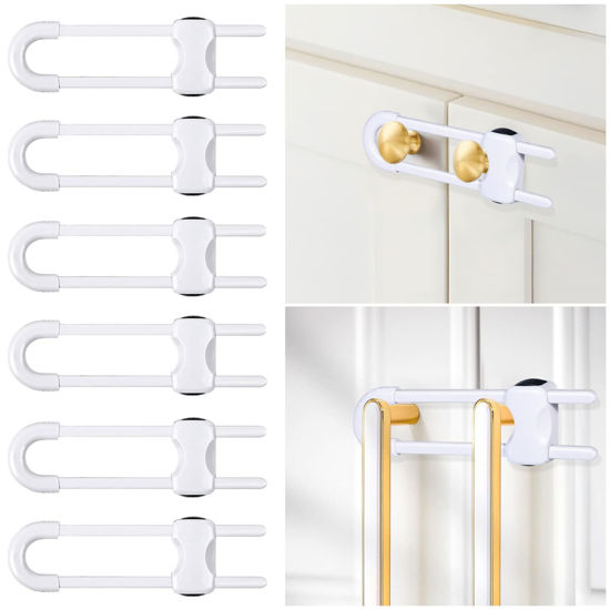 GetUSCart- 6 Packs Sliding Cabinet Locks, Modacraft Baby Proofing U ...