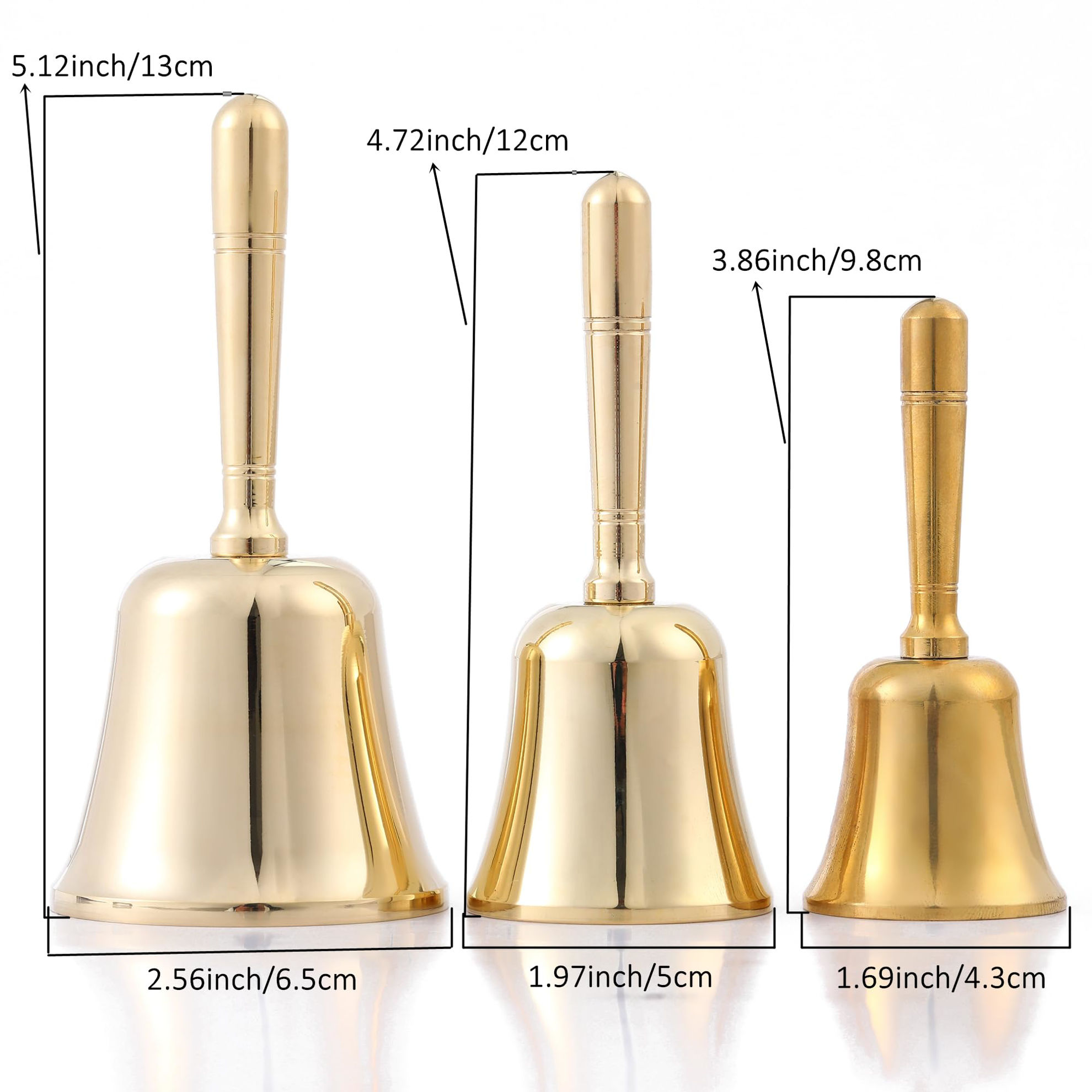 GetUSCart- Homelavie Super Loud Solid Brass Small Hand Call Bell for ...