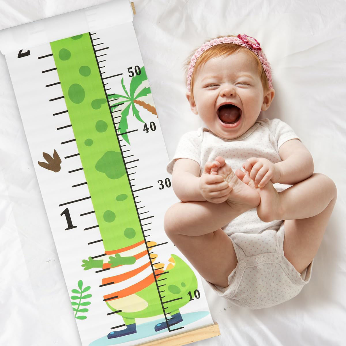 GetUSCart- Mibote Baby Growth Height Chart Handing Ruler Wall Decor for ...