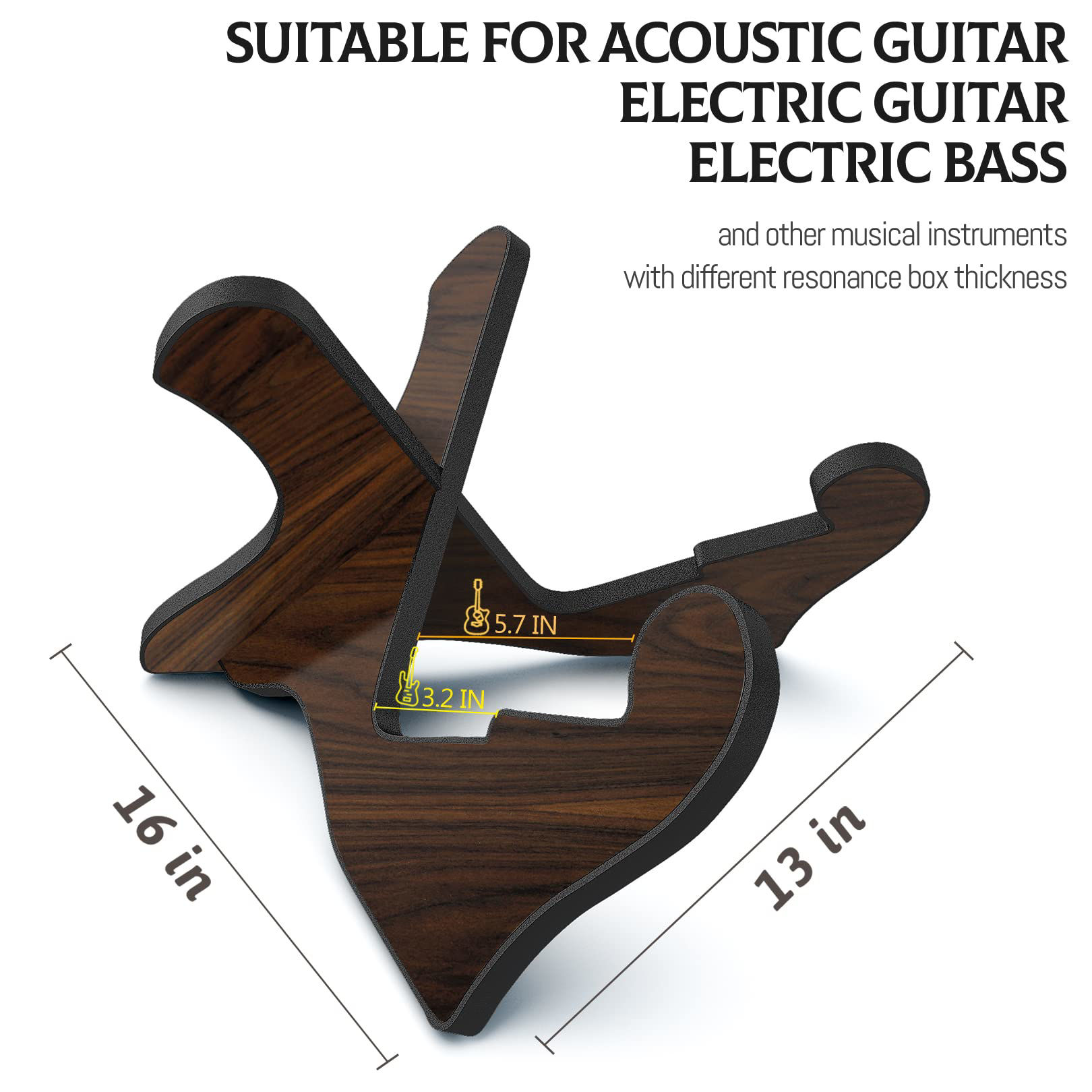 GetUSCart- LALAOKS Guitar Stand Wooden Guitar Stand Portable Folding ...