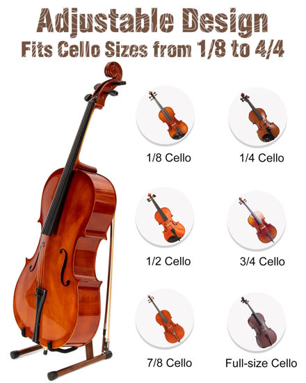 GetUSCart- Musbeat Cello Stand, A-Frame Cello Stand with Bow Holder for ...