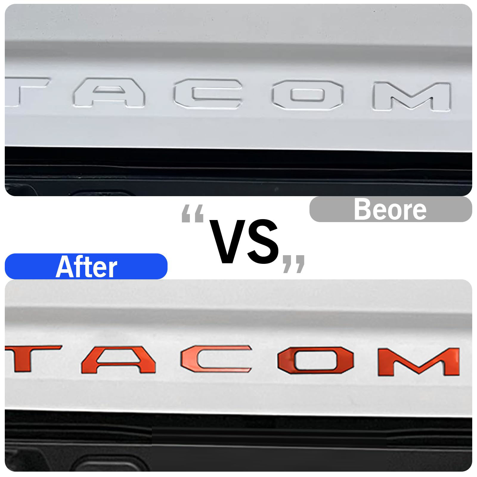 GetUSCart- okrex Tailgate Insert Letters Black Compatible with Tacoma ...