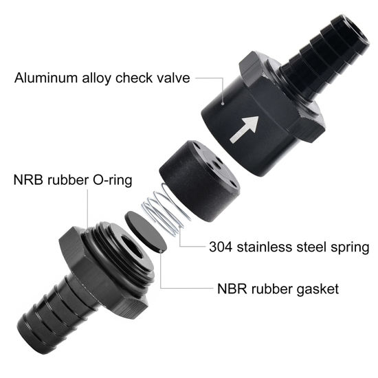 GetUSCart- EVIL ENERGY 3/8" Fuel Check Valve One Way Inline Non Return ...
