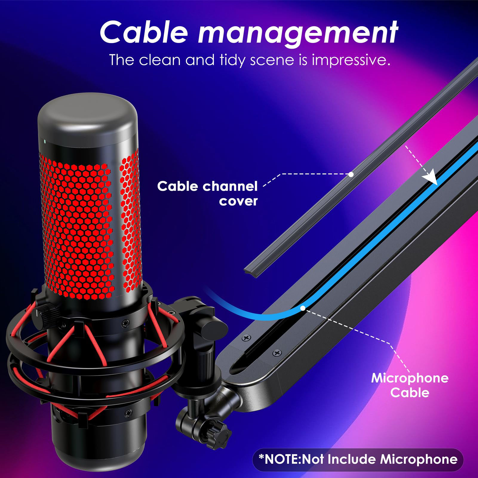 GetUSCart- YOUSHARES RGB Mic Boom Arm - Microphone Arm for Blue Yeti ...