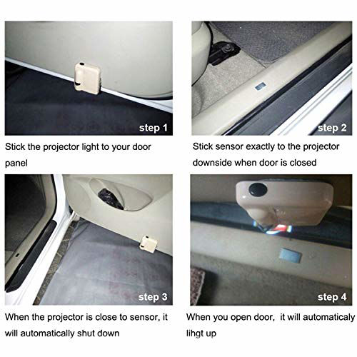 GetUSCart- Car Logo Ghost Shadow Emblems Wireless Door Sensor Lights No ...