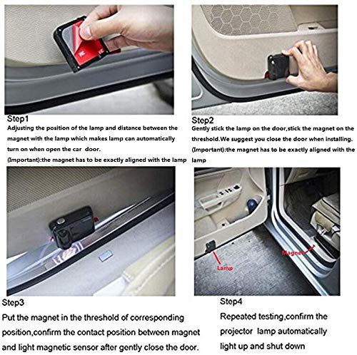 GetUSCart- Car Logo Ghost Shadow Emblems Wireless Door Sensor Lights No ...