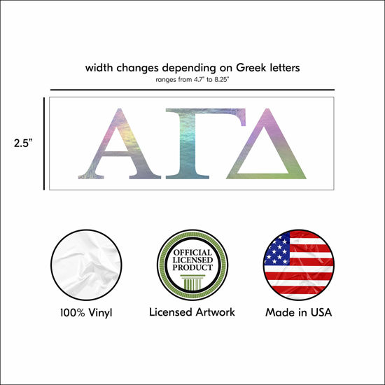 GetUSCart- Pro-Graphx Alpha Gamma Delta Greek Sorority Sticker Decal, 2 ...