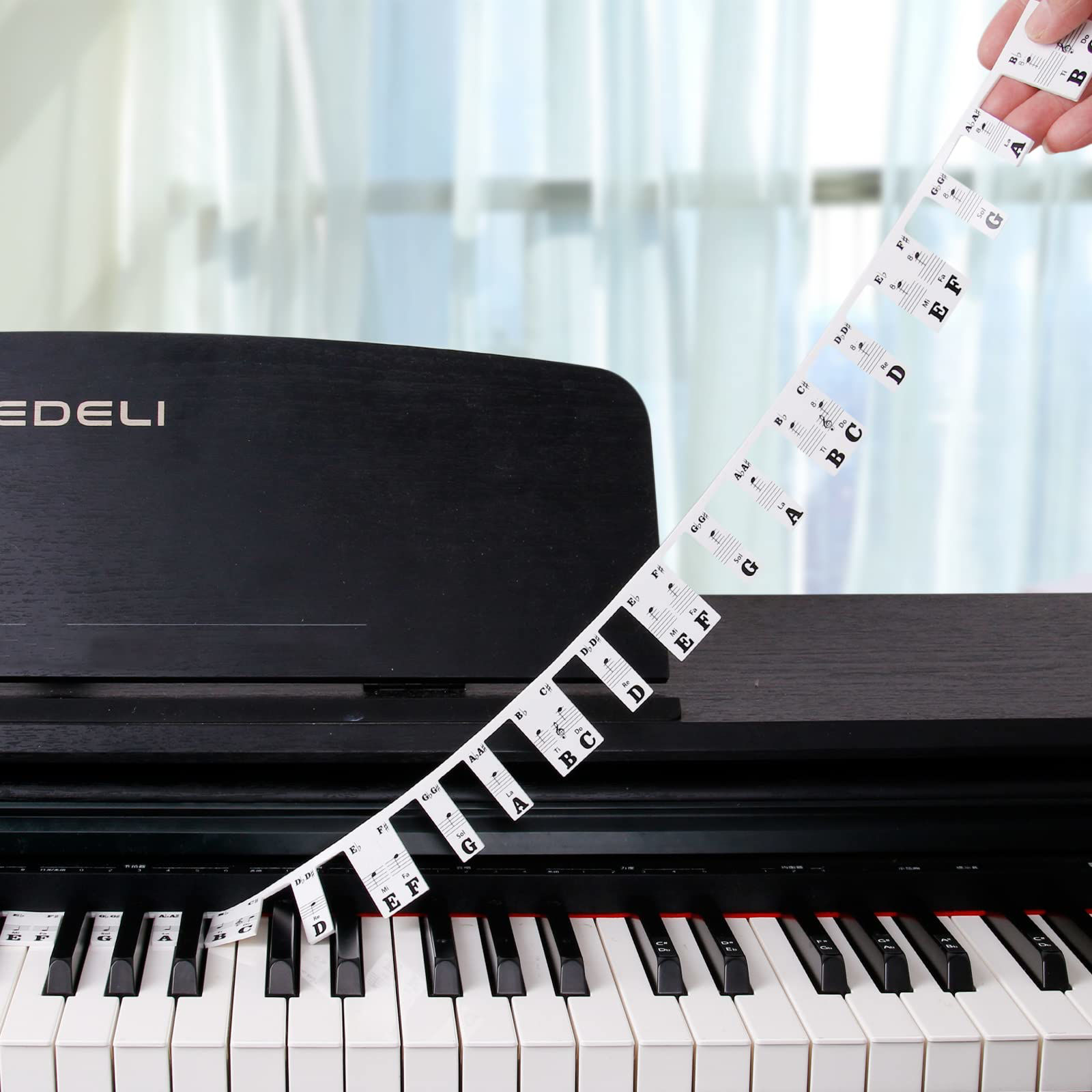 GetUSCart- Piano Stickers,Silicone Piano Keyboard Stickers for ...