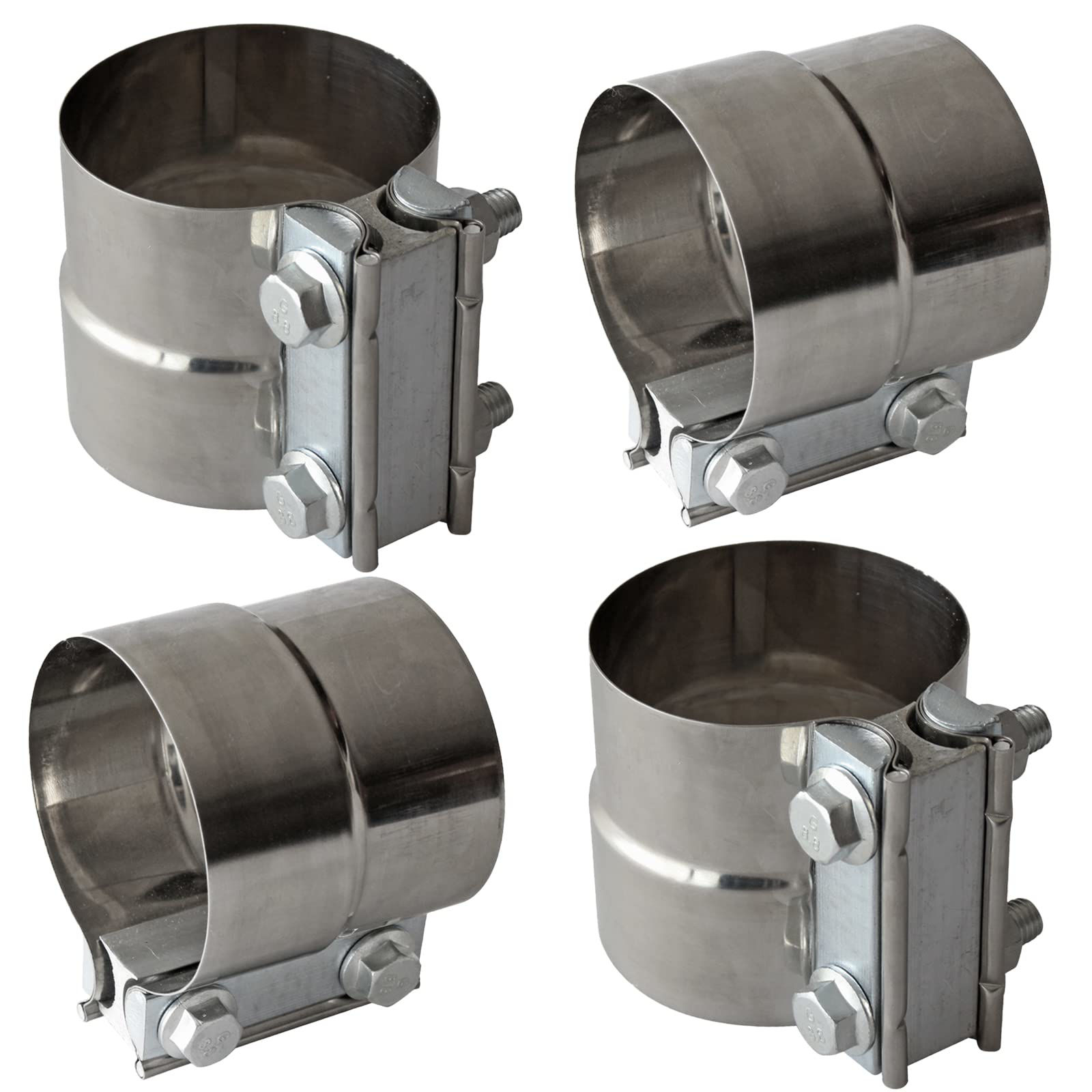 GetUSCart- Exhaust Band Clamps 3" Lap Joint 304 Stainless Steel Exhaust ...