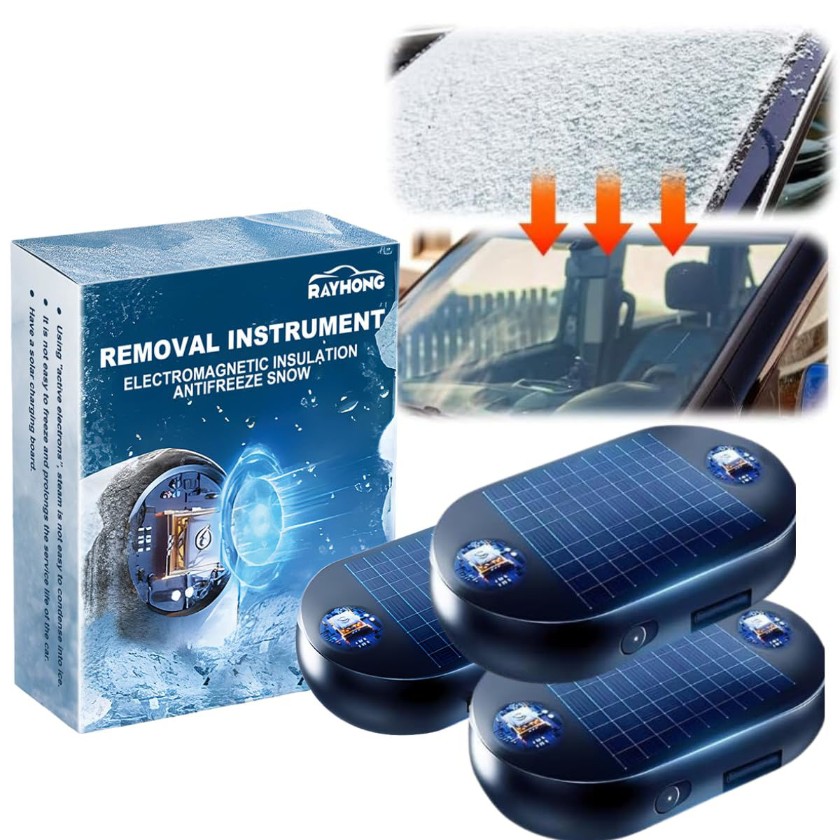GetUSCart- 3Pcs Antifreeze Electromagnetic Car Snow Removal Device ...