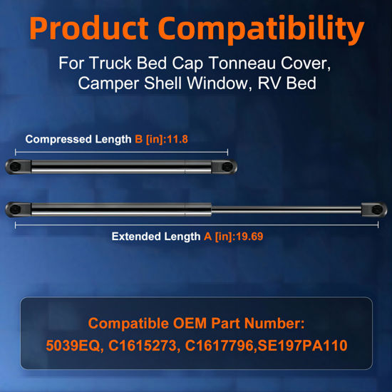 GetUSCart- Euplokeer Heavy Duty C16-17796 20in Gas Strut Shock Lift ...