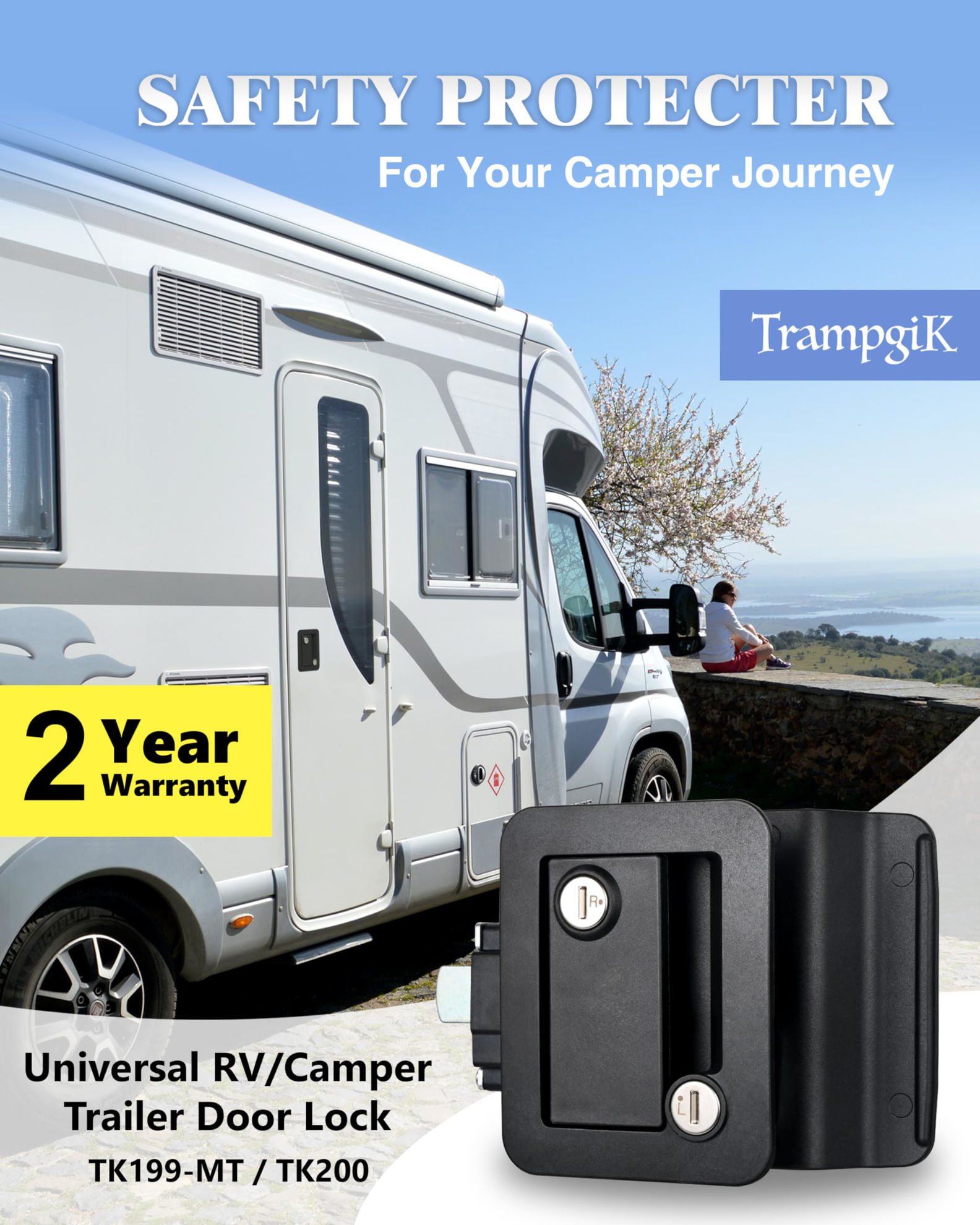 GetUSCart- TrampgiK Engineering Plastic Camper Door Lock, Camper Door ...